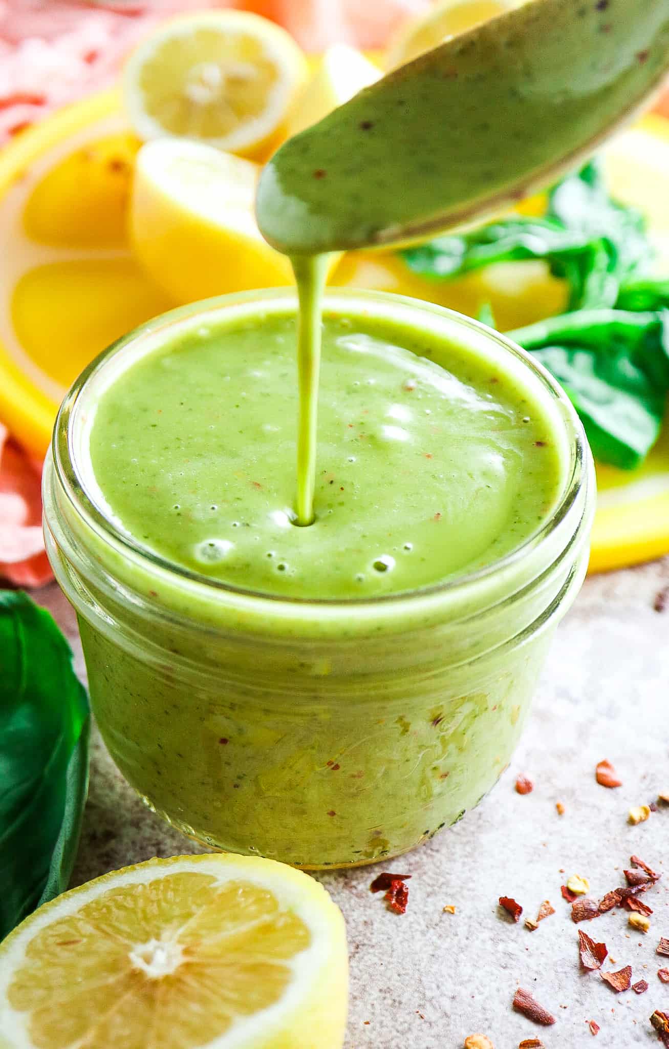 Easy Lemon Basil Vinaigrette - Tipps in the Kitch