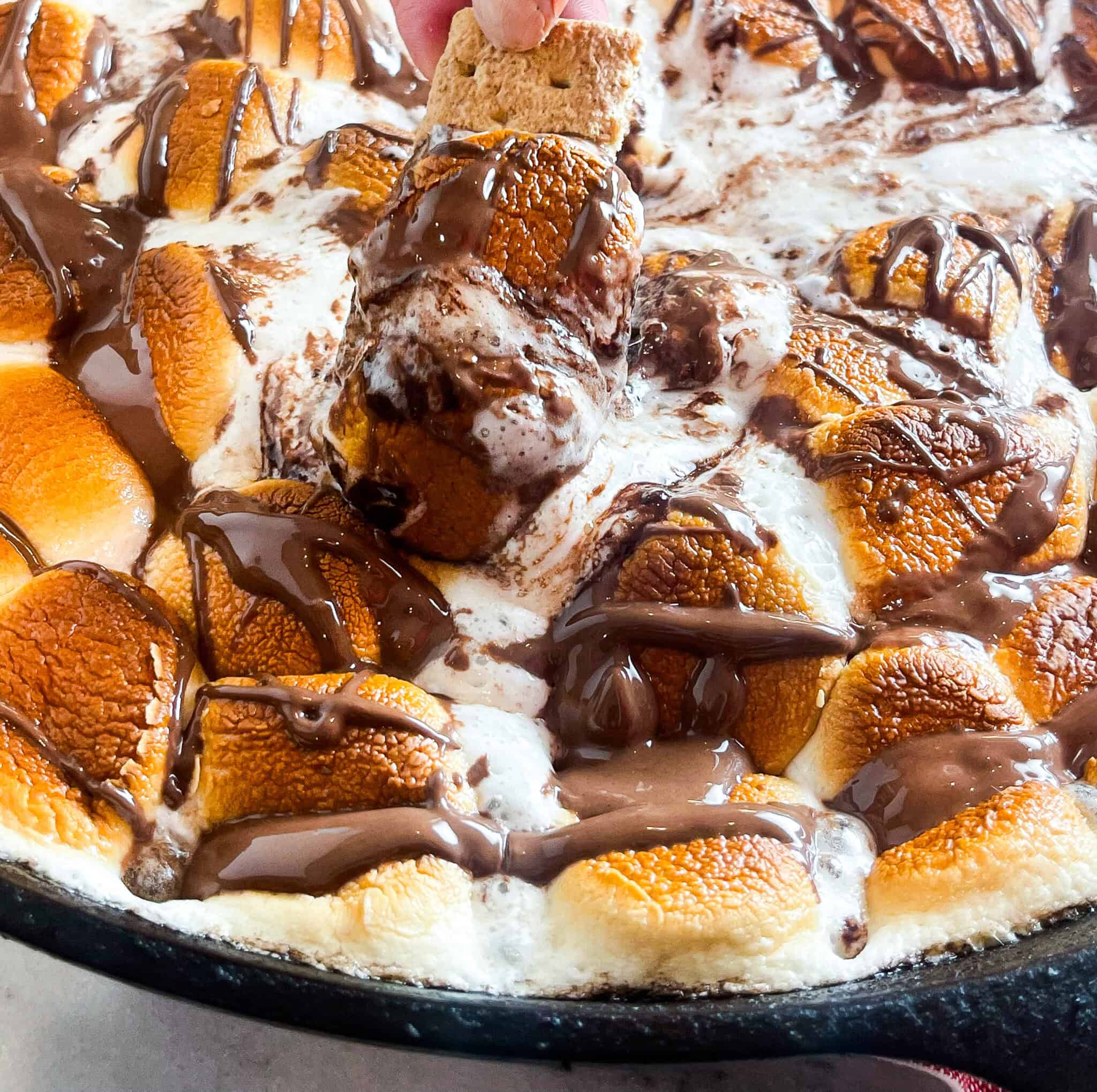 10 Minute Baked S’mores with Nutella Drizzle - Tipps in the Kitch