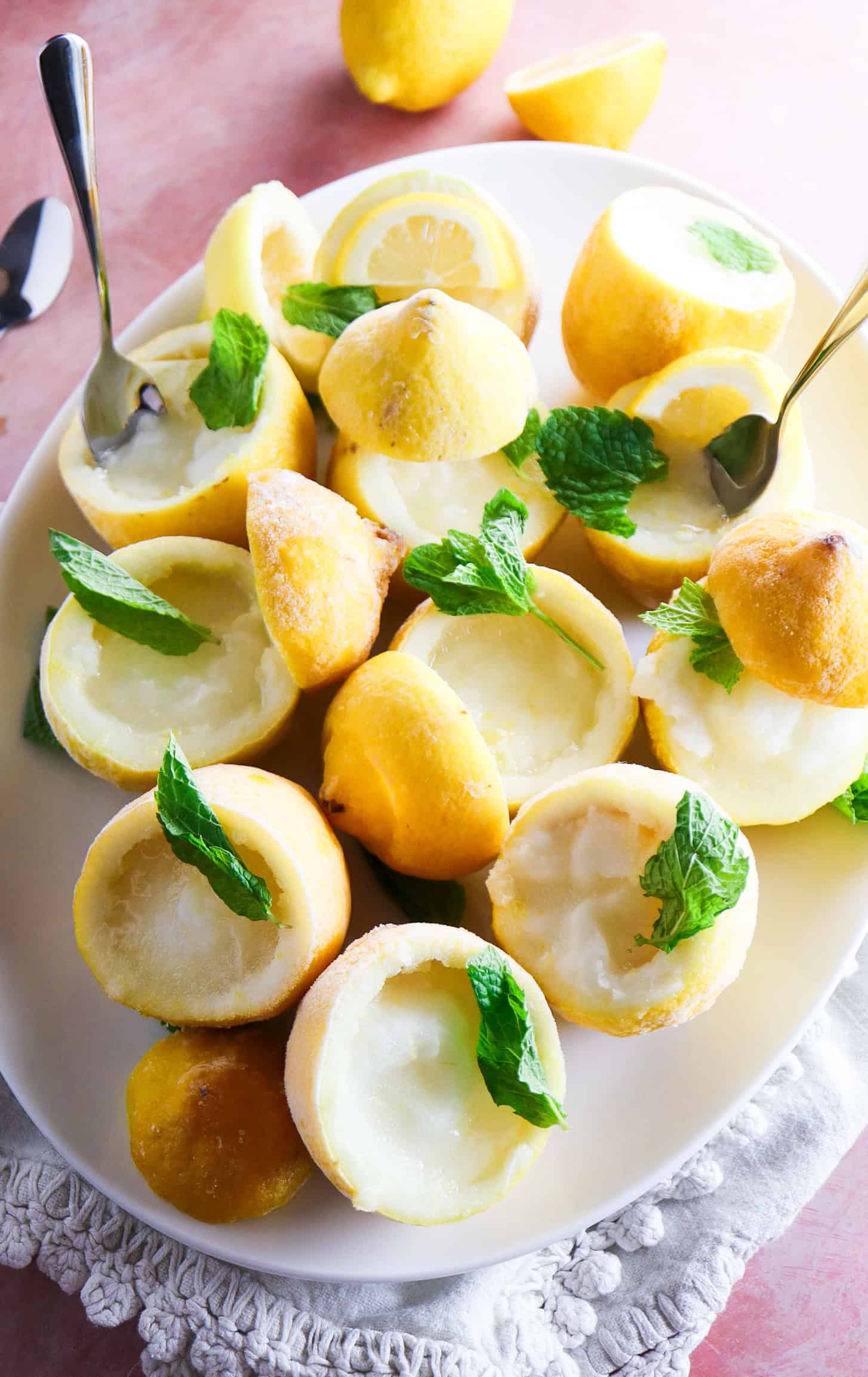 Lemon Sorbetto Cups - Tipps in the Kitch